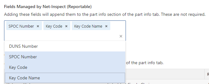Apqpppap Additional Part Info Field Setup Net Inspect